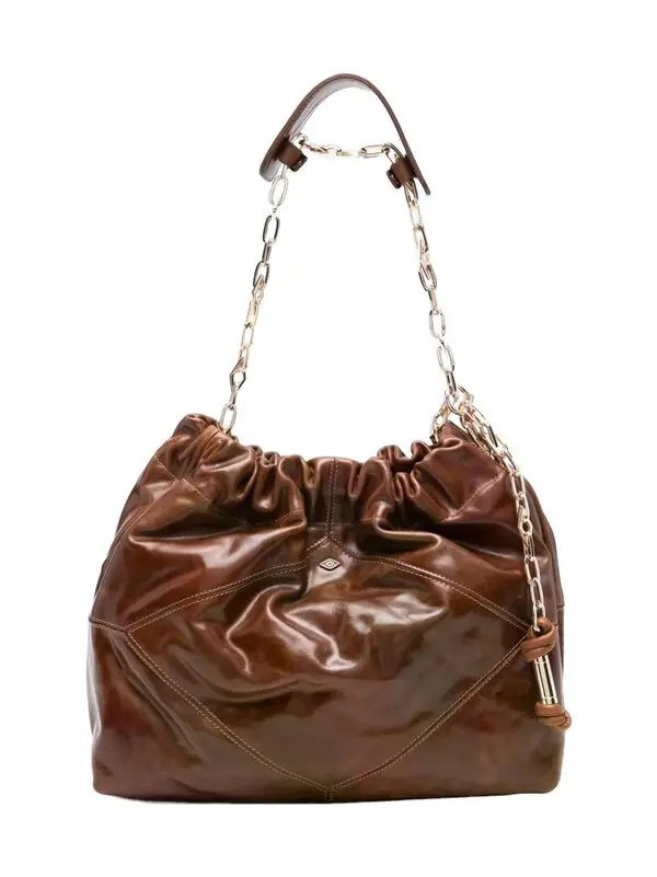 Ba&sh June Leather Tote Bag - Brown