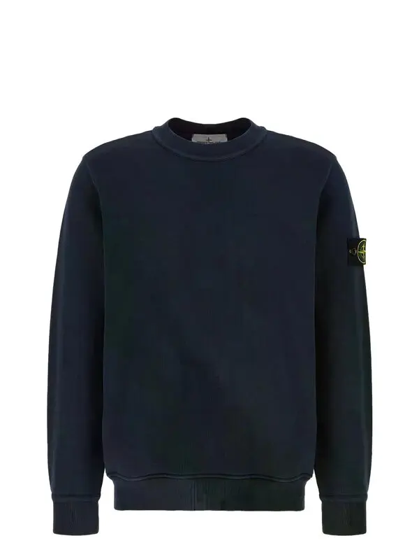 Stone Island Compass Logo Crew-neck Sweatshirt - Blue