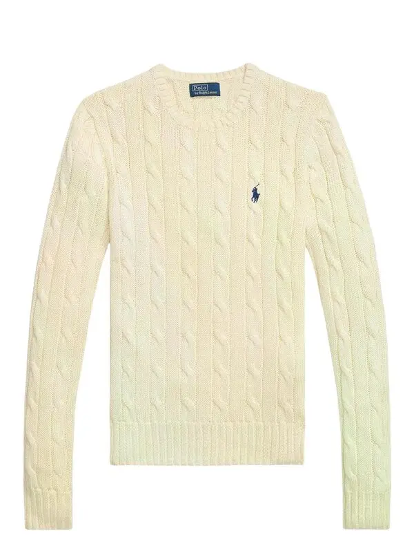 Polo Ralph Lauren Cable-knit Crew-neck Sweater - Neutrals