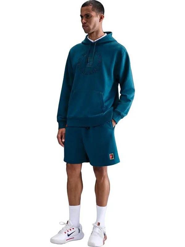 Nike Court Heritage Dri-fit Fleece Tennis Shorts - Blue
