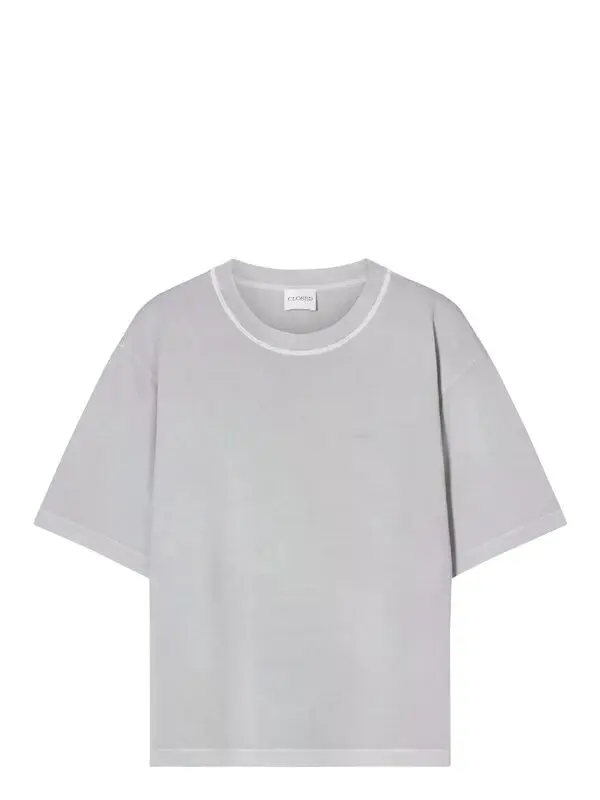 Closed Organic Cotton Trim T-shirt - Grey