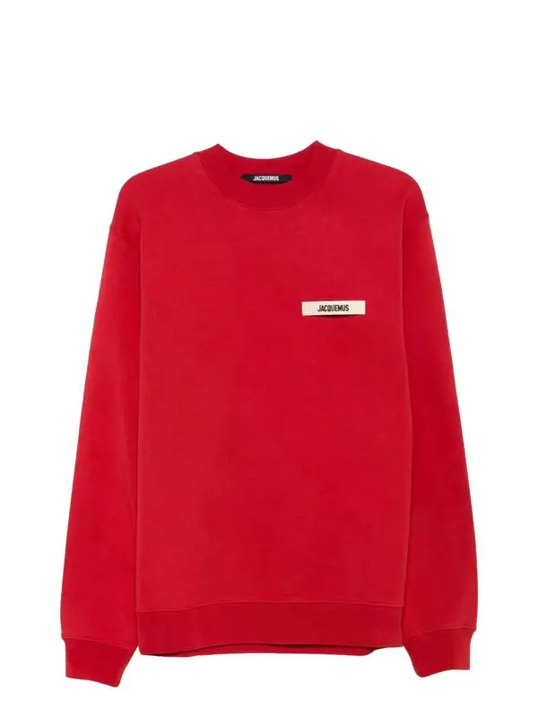 Jacquemus The Gros Grain Crew-neck Sweatshirt - Red