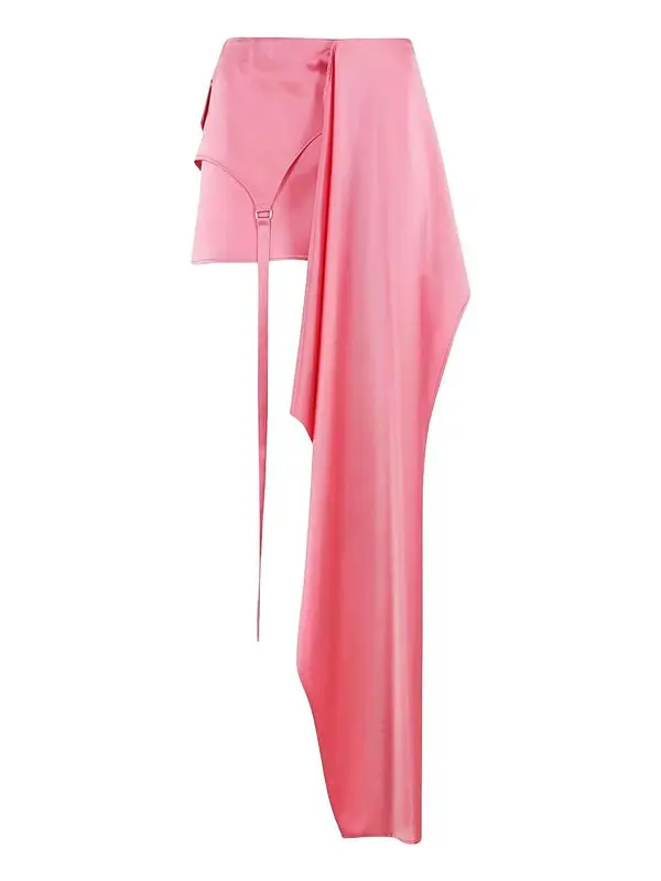 SSHEENA Asymmetric Draped Skirt - Pink