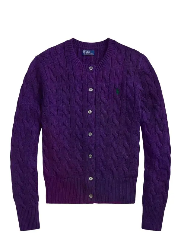 Polo Ralph Lauren Cable-knit Cardigan - Purple