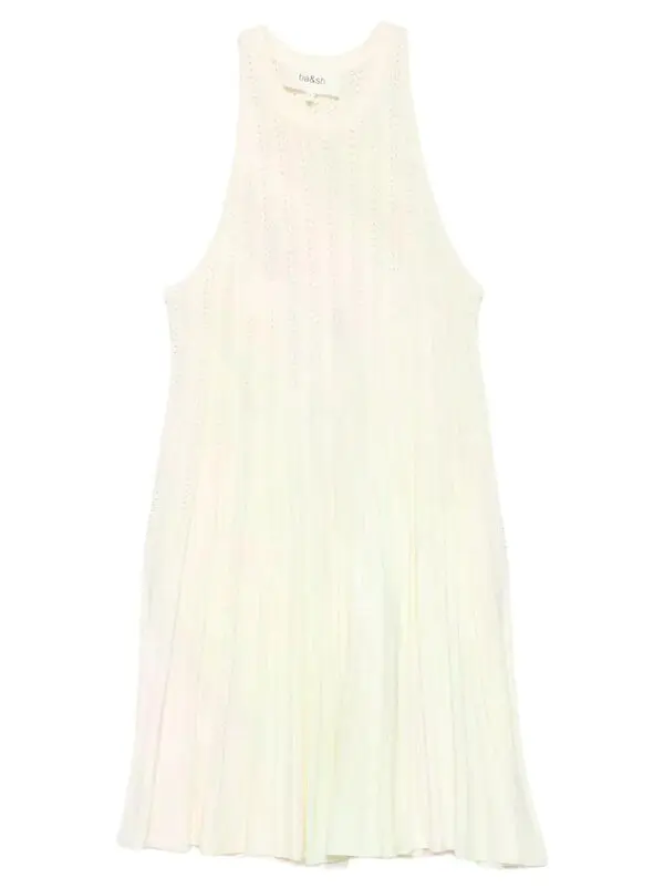 Ba&sh Sinnta Pleated Eyelet Dress - Neutrals