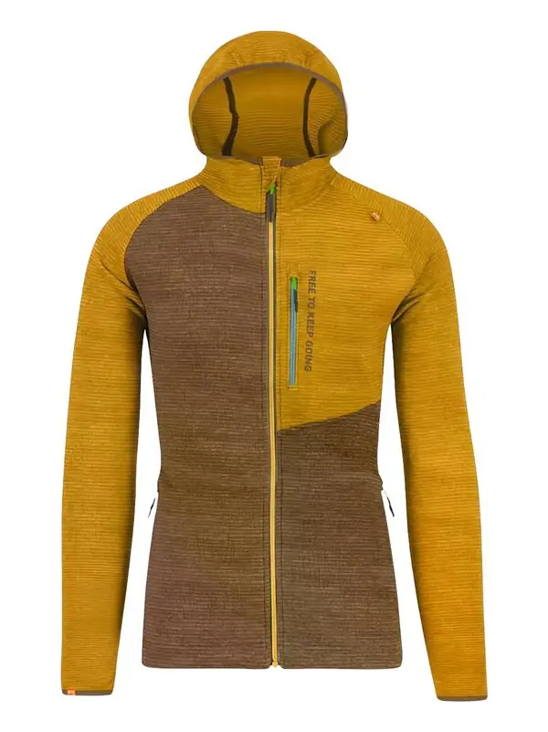 KARPOS Camoscio Hooded Two-tone Sweatshirt - Yellow