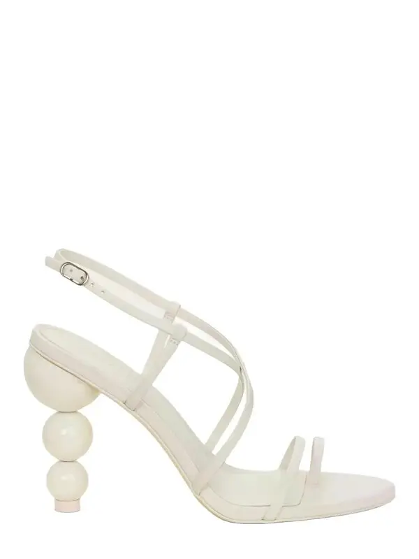 Cult Gaia 95mm Robyn Sphere-heel Crisscross Heeled Sandals - White