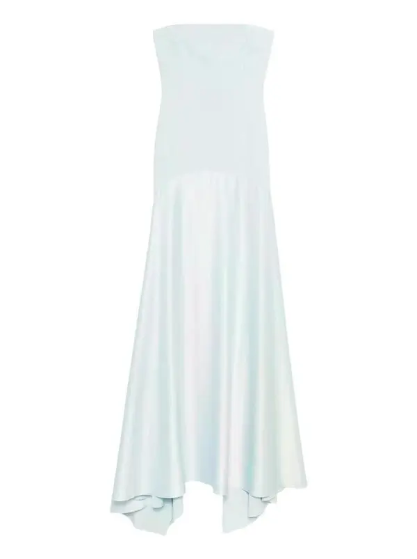 Solace London Strapless Fishtail Dress - Blue