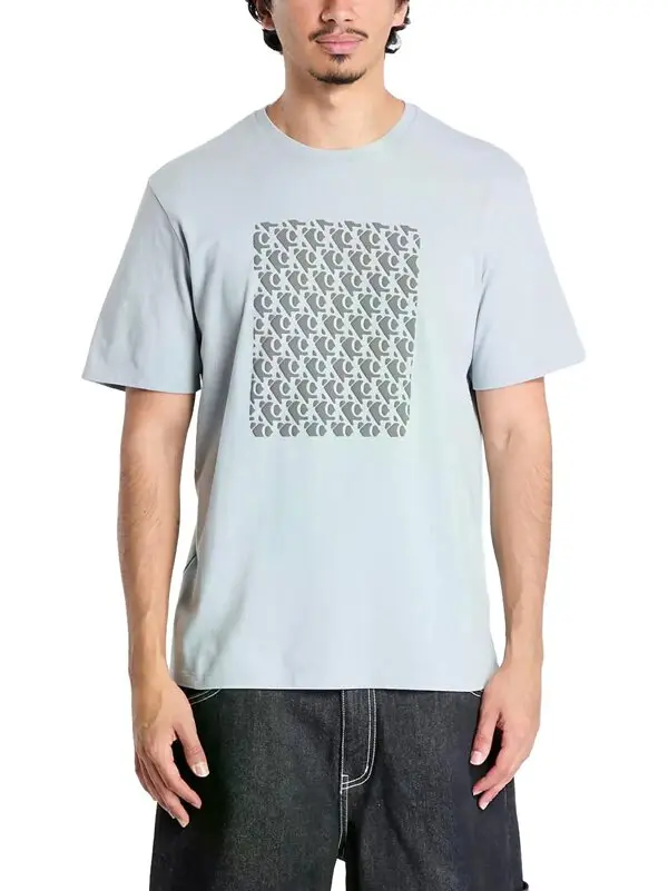 Calvin Klein Logo-print Pattern Short-sleeved T-shirt - Grey
