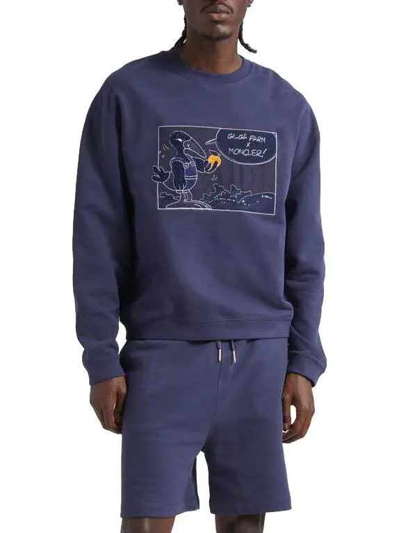 Moncler X Gilga Farm Donald Glover French Terry Sweatshirt - Navy