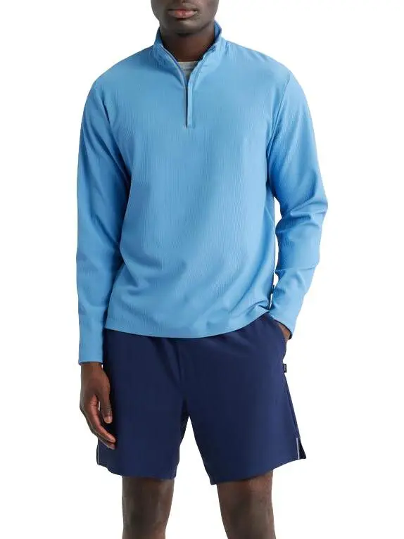 Johnnie-o Hoppin Rib Quarter Zip - Tide