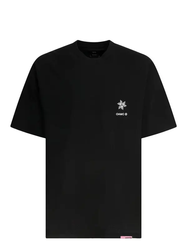 GOLDWIN Oamc Logo-print Cotton T-shirt - Black