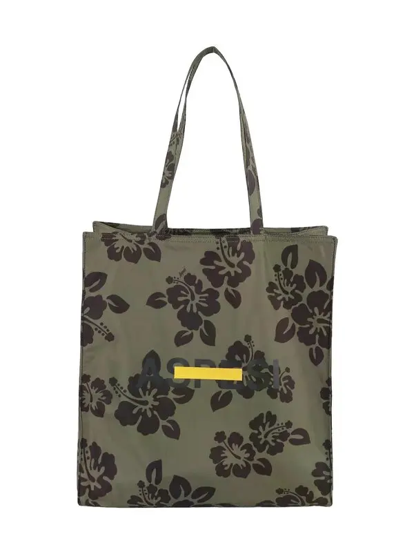 Aspesi Hibiscus-print Tote - Green
