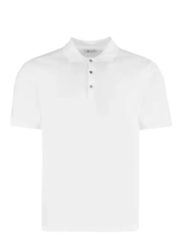 THE (ALPHABET) Buttoned Polo Shirt - White
