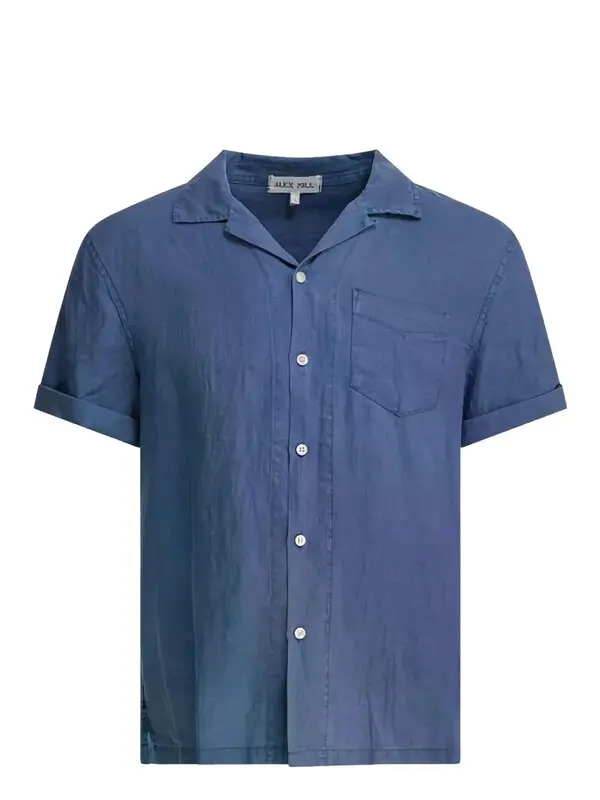 ALEX MILL Linen Short-sleeve Shirt - Blue
