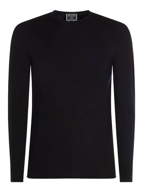 Giorgio Armani Icon Cashmere Long-sleeve Sweater - Blue