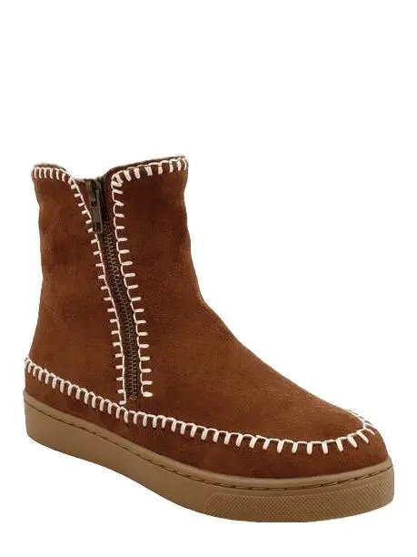 Mia Stormie Genuine Shearling Bootie - Cognac