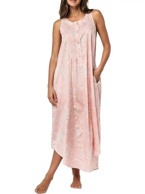PAPINELLE Cheri Blossom Cotton Sateen Nightgown - Pink