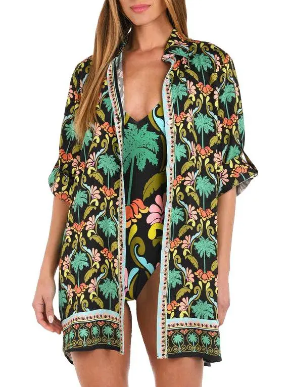 SUNSHINE 79 Mirage Resort Cover-up Tunic - Black Multi
