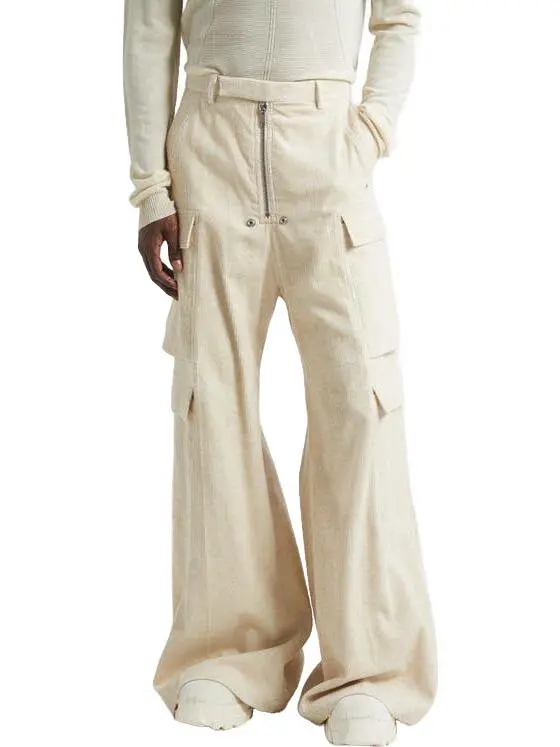 Rick Owens Tailored Cargobelas Corduroy Pants - Natural