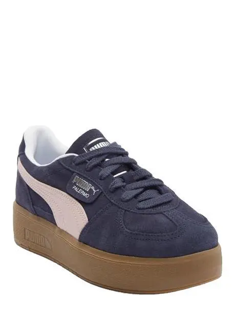 PUMA Palermo Elevata Platform Sneakers - New Navy/mauve Mist