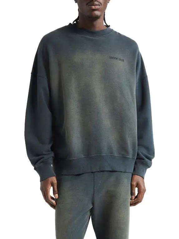 Golden Goose Crewneck Sweatshirt - Bleached Washed Black