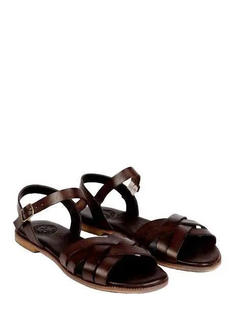 Penelope Chilvers Shepherdess Ankle Strap Sandal - Bitter Chocolate