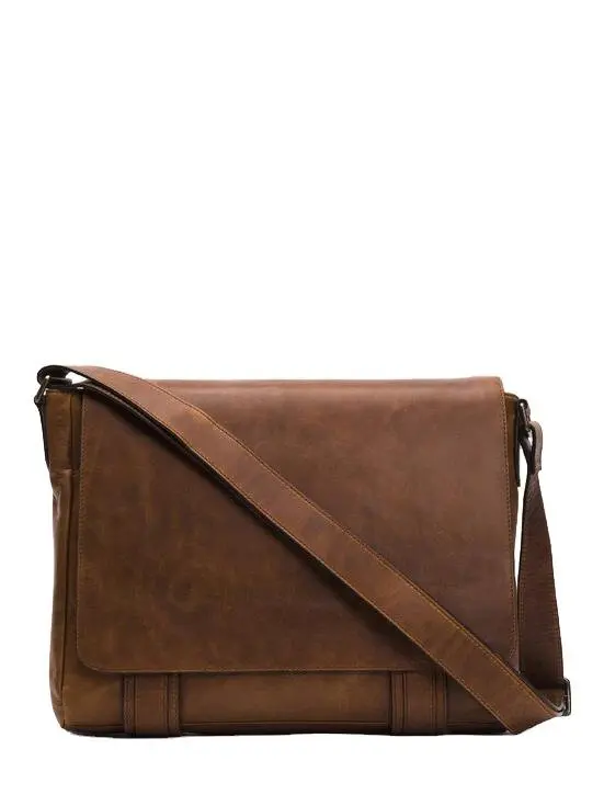 THE FRYE COMPANY Logan Messenger Bag - Natural