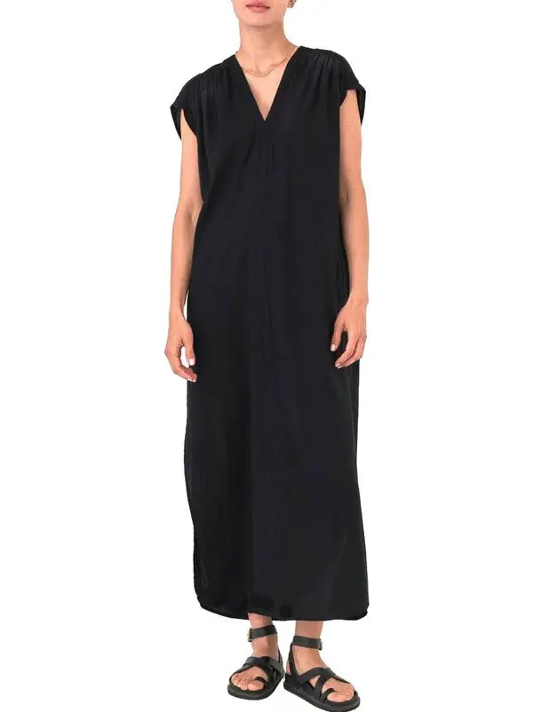 OCEAN+MAIN Sleeveless Maxi Tunic - Black