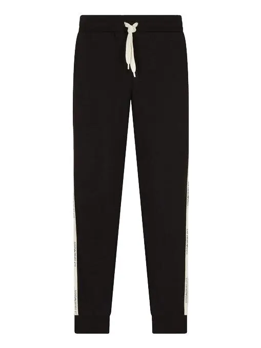 Emporio Armani Logo Series Cotton-blend Joggers - Black