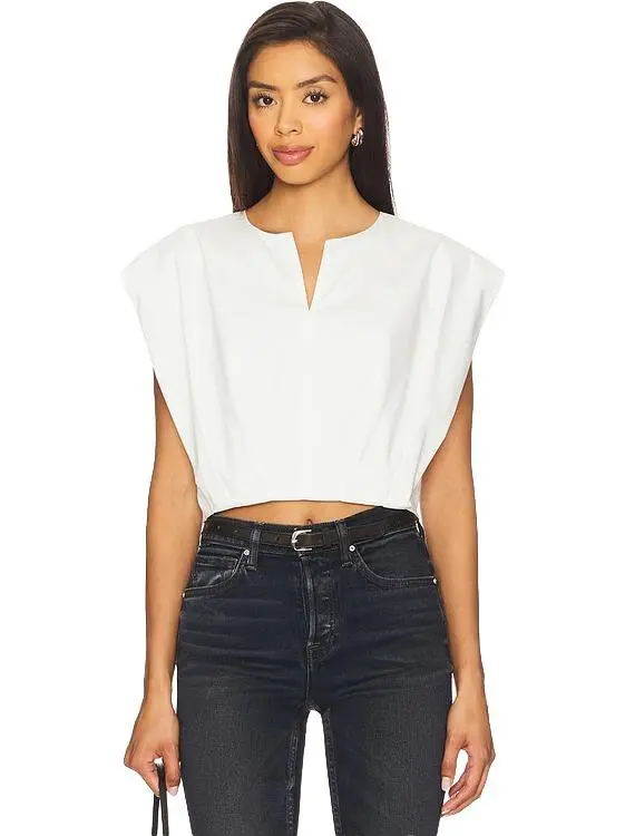 Simkhai Wrenli Pleated Top - White