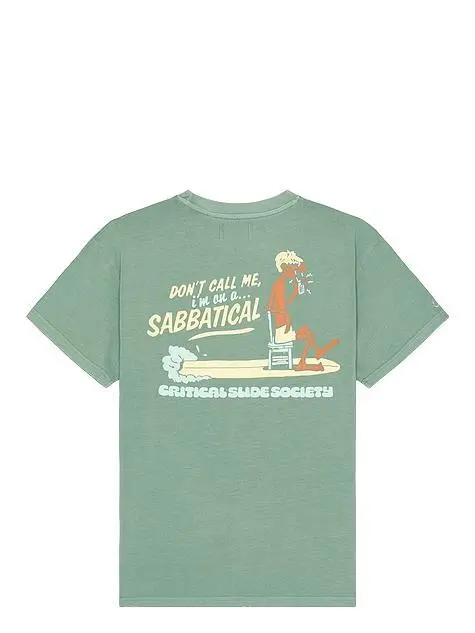 CRITICAL SLIDE Sabbatical Tee In Green - Deep Green