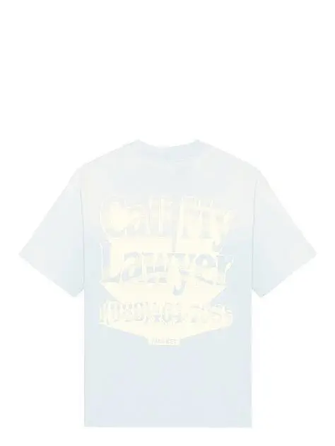 MARKET Call My Lawyer 3d Tee In Baby Blue - Ice Blue