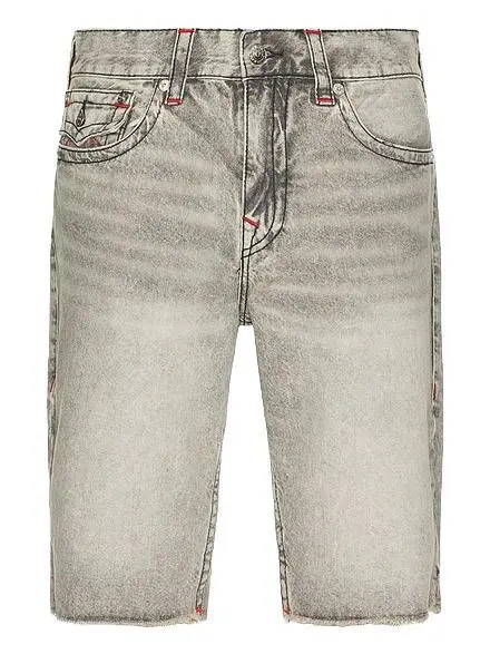 True Religion Ricky Flap Fray Hem Short - Rebel Trail Grey