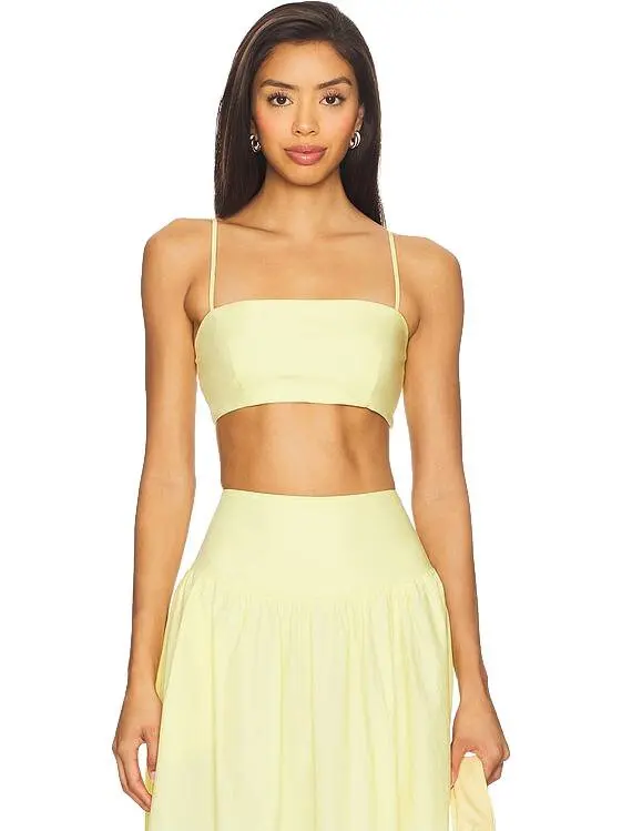 Susana Monaco Crop String Top - Baby Yellow