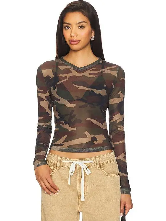 Lioness The Boulevard Mesh Top - Camo