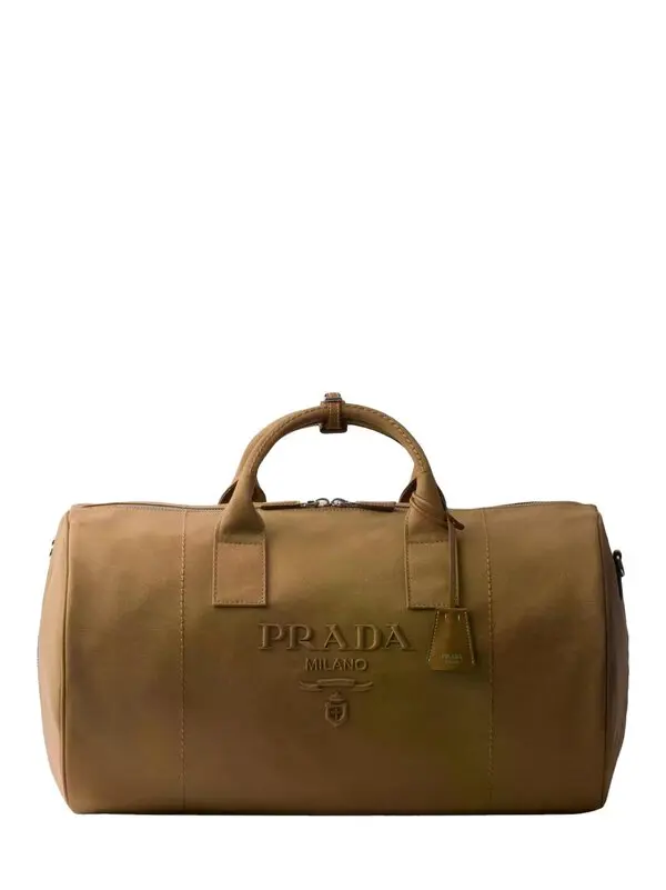 Prada Logo-embossed Holdall - Brown