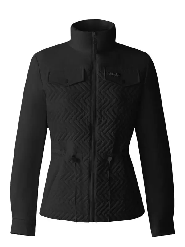 Mackage Kabira Chevron Quilted Down Jacket - Black
