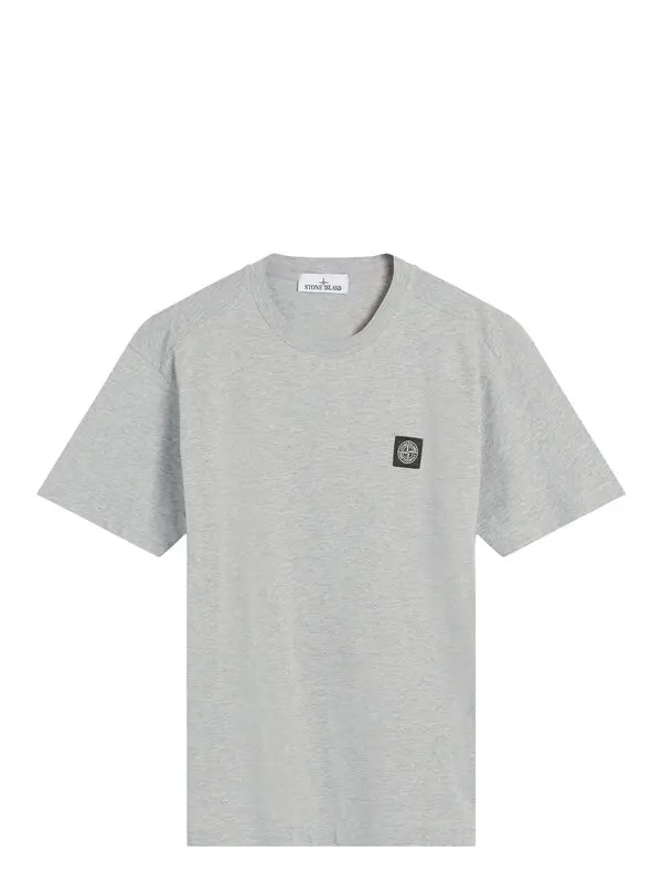 Stone Island Patch Logo T-shirt - Melange Grey