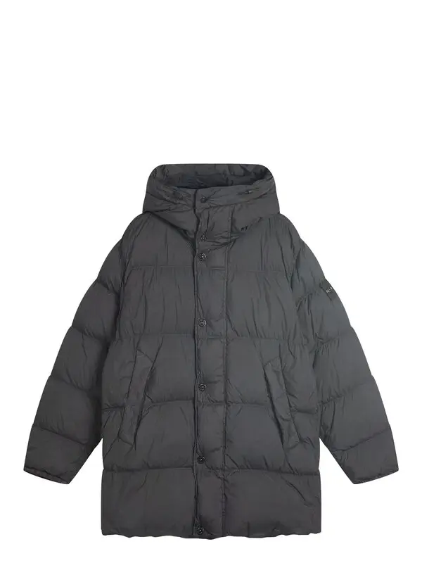 Stone Island Crinkle Reps Nylon Down Parka Jacket - Black