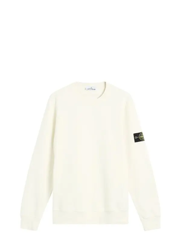 Stone Island Organic Cotton Fleece Sweatshirt - Ivory