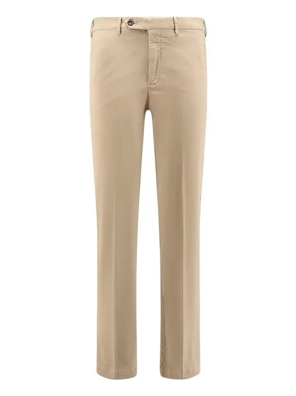PT TORINO Style Stretch Cotton Master Fit Trousers - Beige