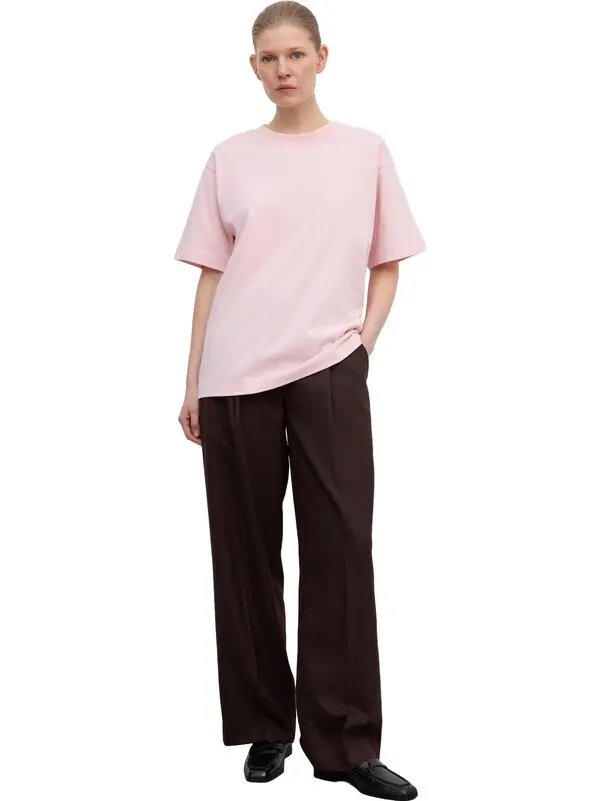HOUSE OF DAGMAR Oversized Cotton Tee - Dusty Pink