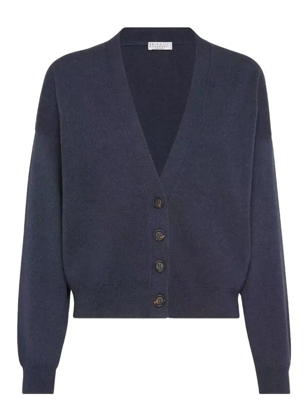 Brunello Cucinelli Button-front Cashmere Cardigan - Blue