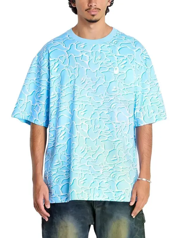 A BATHING APE Pattern T-shirt - Blue