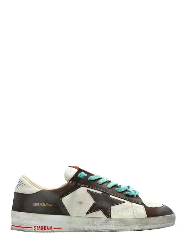 GOLDEN GOOSE Leather Sneakers With Star Detail - Neutrals