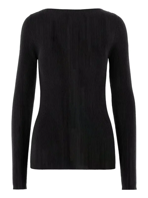 Rick Owens Ribbed Open-back Top - Black