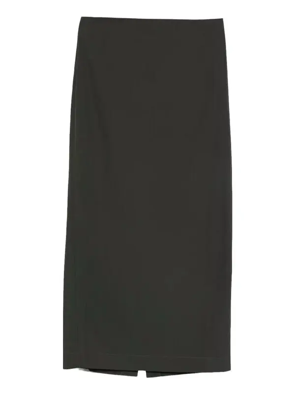 ST. AGNI Low-waist Column Maxi Skirt - Green