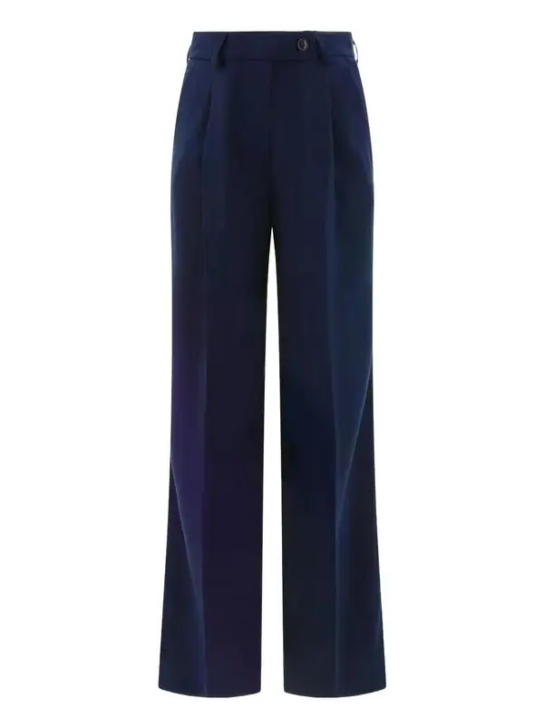 F.IT Pleated-front Tailored Trousers - Blue