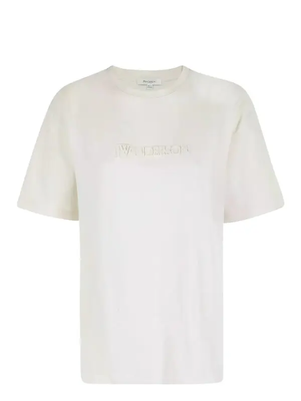 JW Anderson Logo-embossed T-shirt - Neutrals